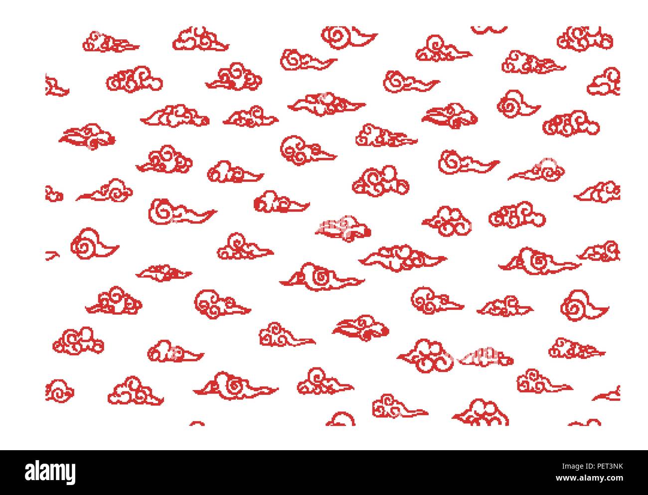 Chinese cloud illustration Cut Out Stock Images & Pictures - Alamy