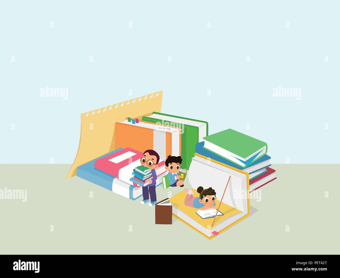 Child sitting beside Stock Vector Images - Alamy
