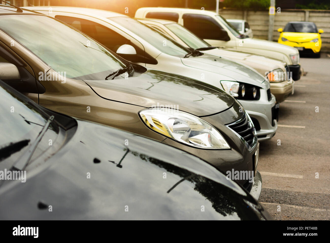 Small passenger car seat on the road used for daily trips Stock Photo ...