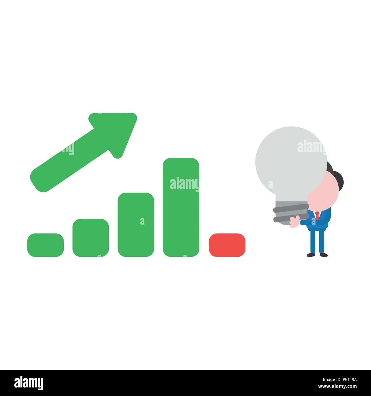 Vector illustration of faceless businessman character holding gray ...
