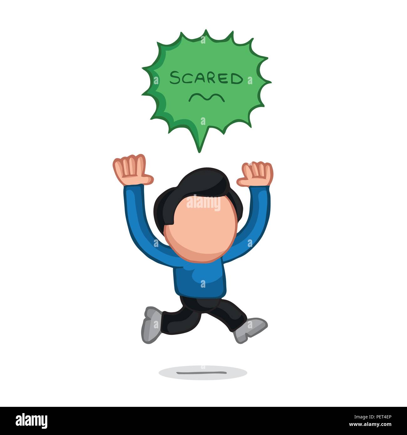 Scared Running Cartoon Characters