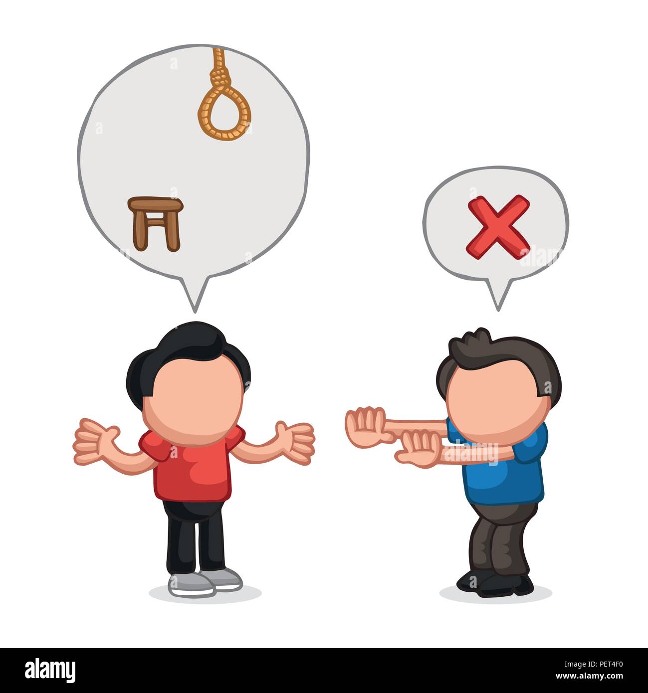Vector hand-drawn cartoon illustration of men with speech bubble ...