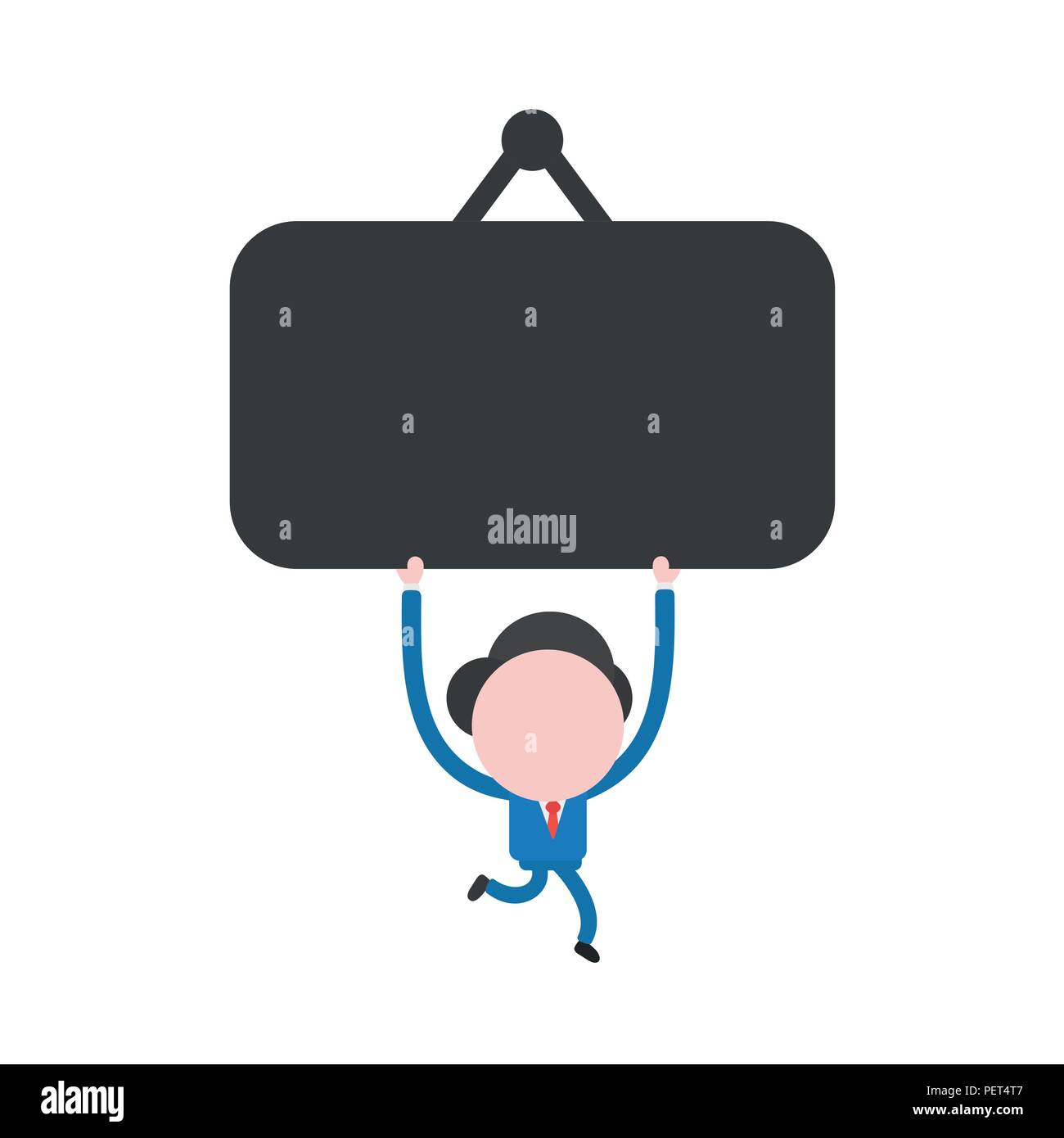 Man holding sign message looking Stock Vector Images - Alamy