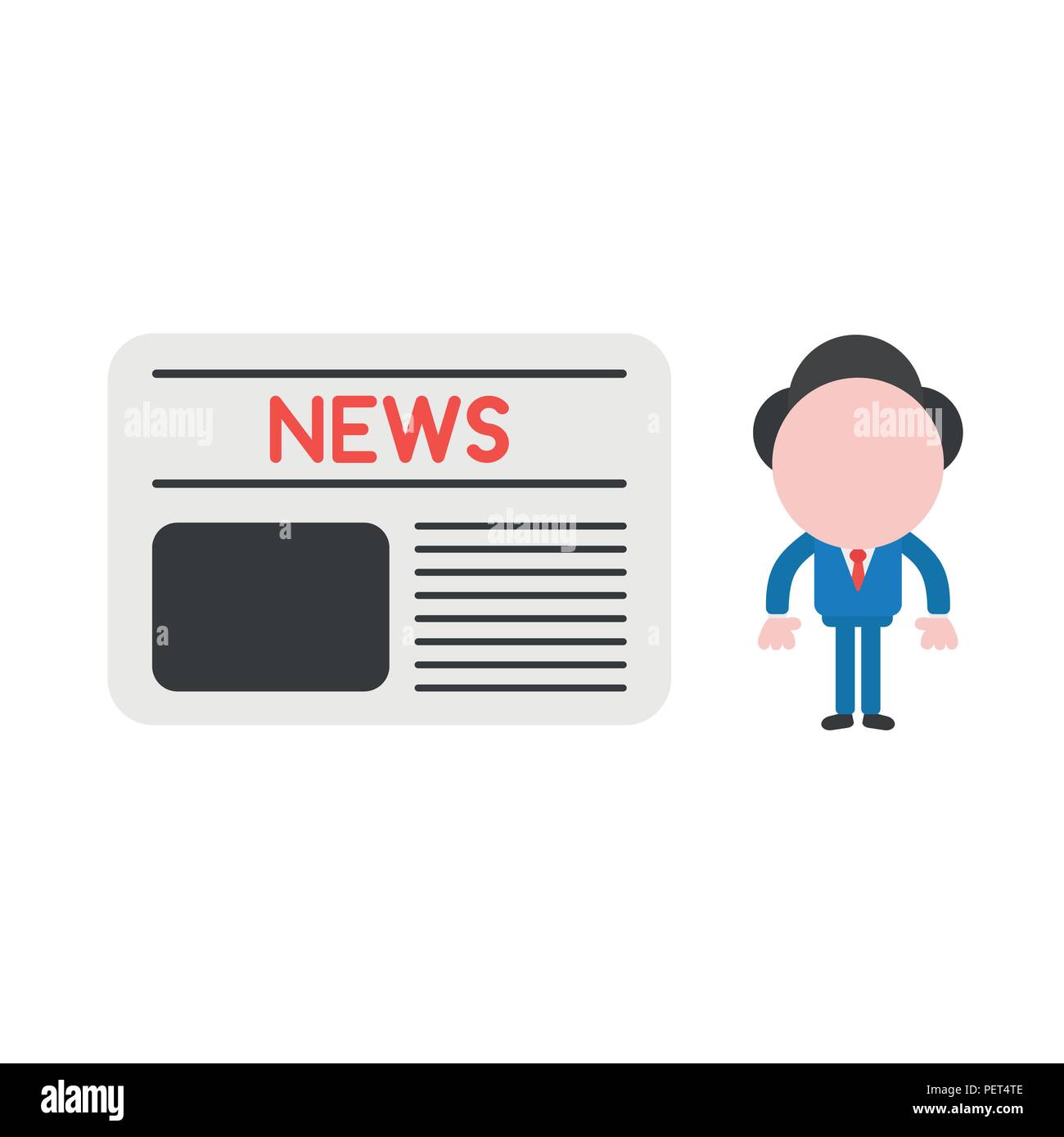 Man showing newspaper Stock Vector Images - Alamy