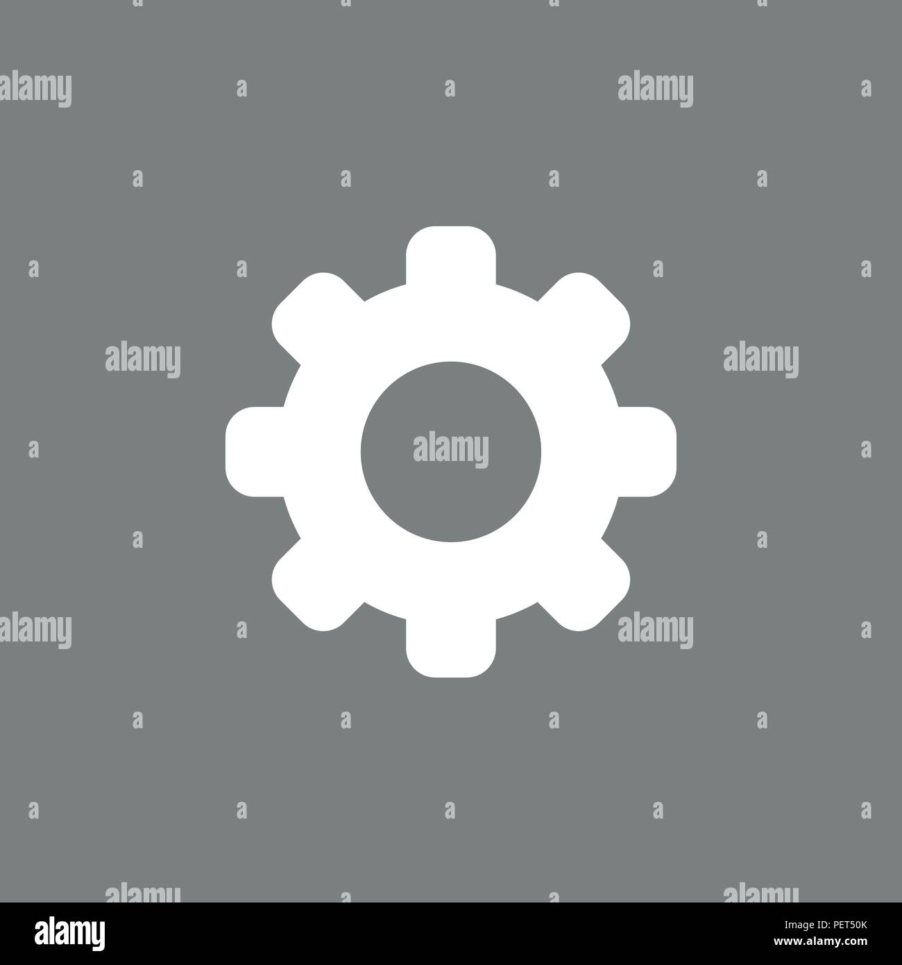 Flat vector icon concept of gear on grey background Stock Vector Image ...