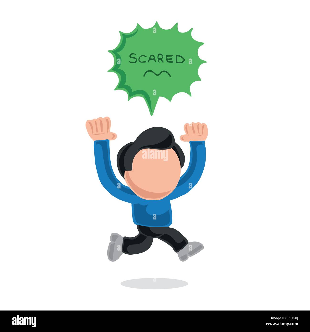 Scared Cartoon Running