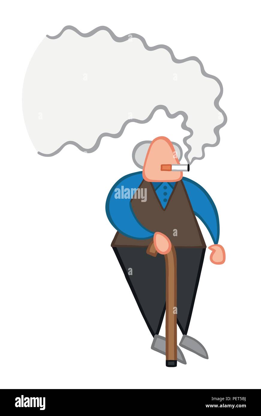 Old Man Smoking Cut Out Stock Images & Pictures - Alamy
