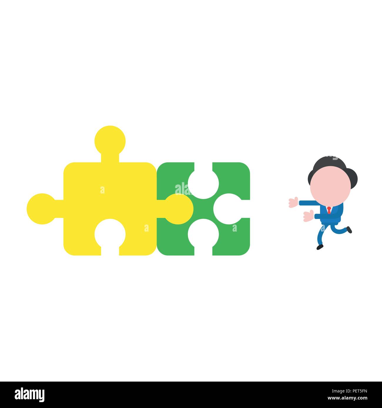 Two connected puzzles hi-res stock photography and images - Alamy