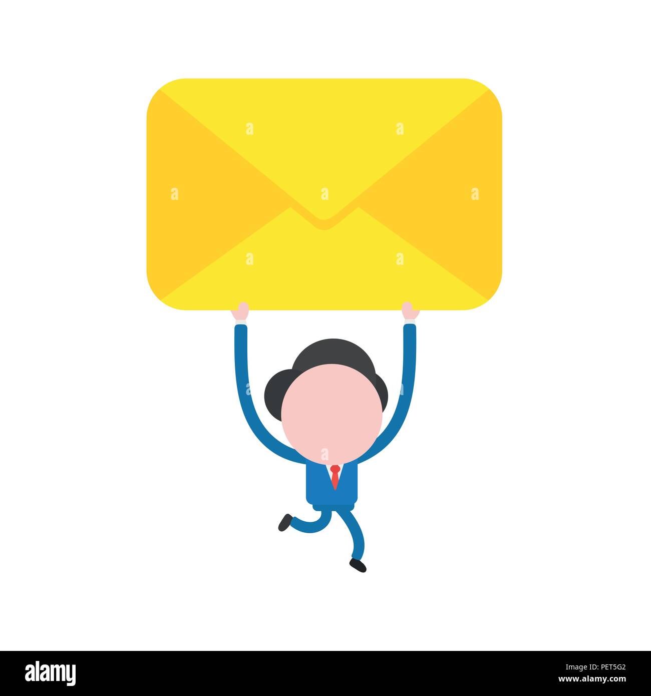 Cartoon character mail running Stock Vector Images - Alamy