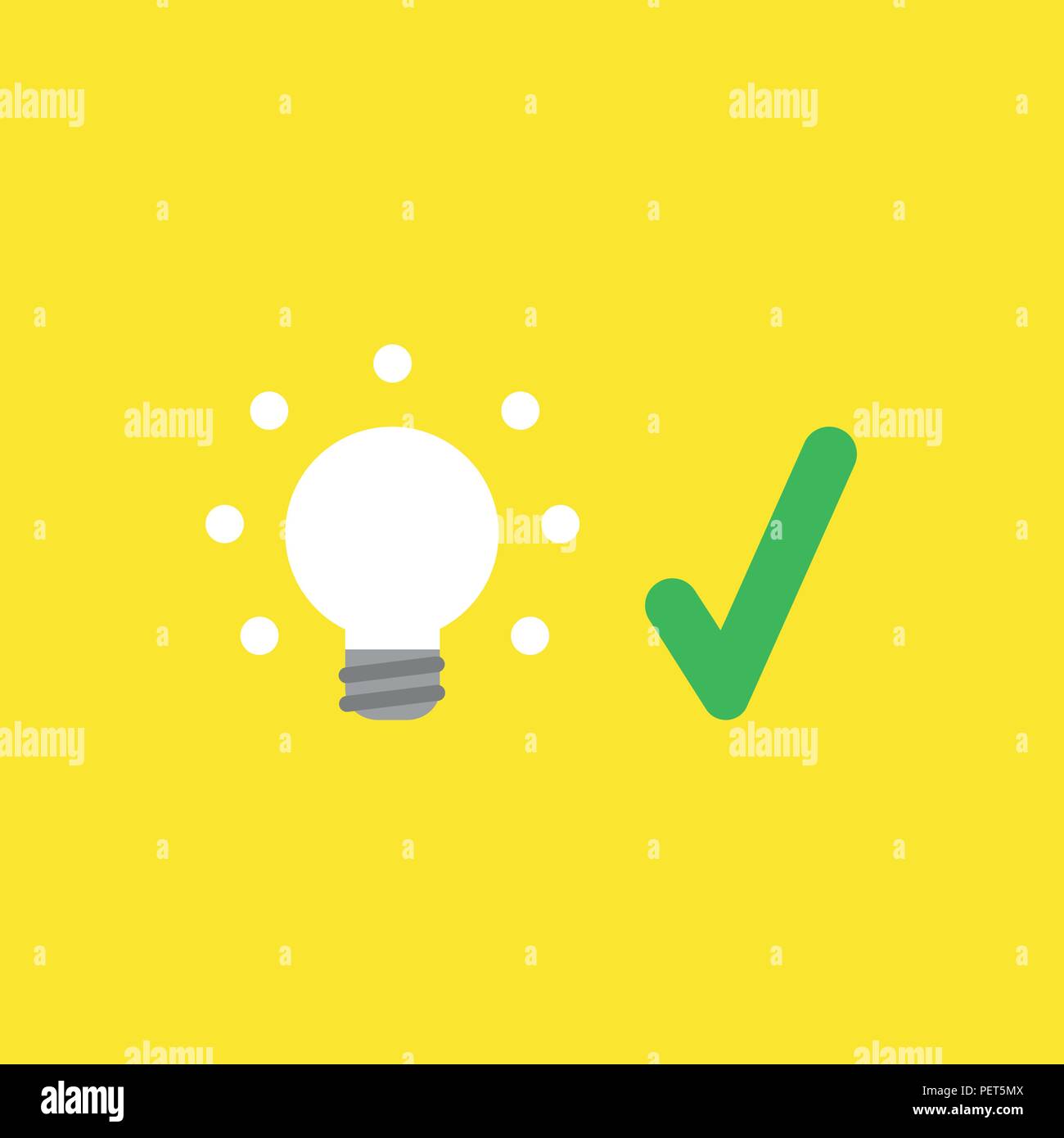 Lightbulb check mark icon hi-res stock photography and images - Alamy