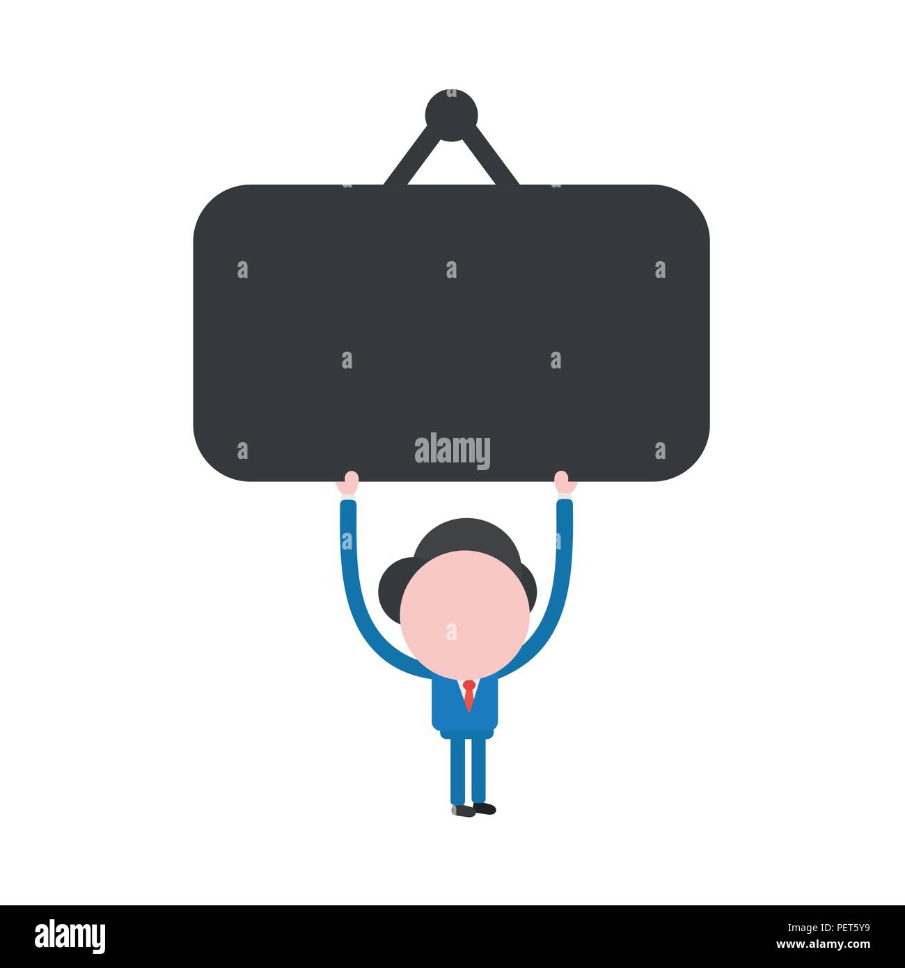 Man holding sign message looking Stock Vector Images - Alamy