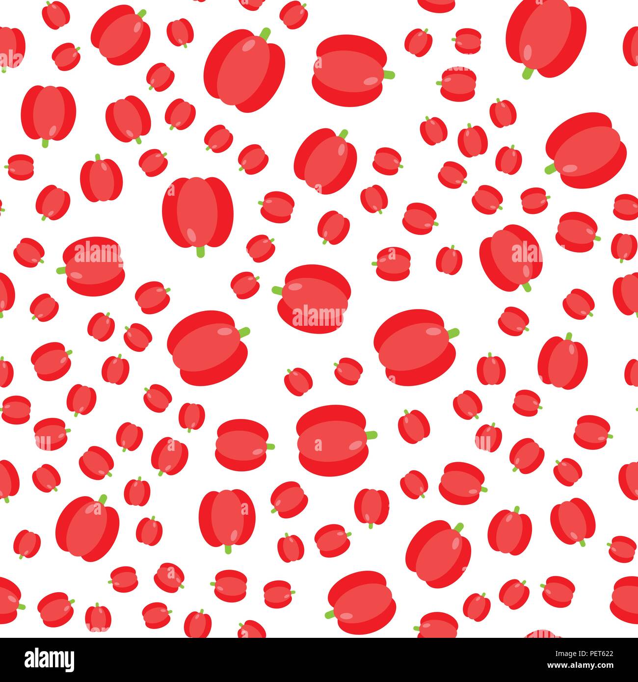 Vector illustration. Seamless pattern. Vegetable set. red bell pepper ...