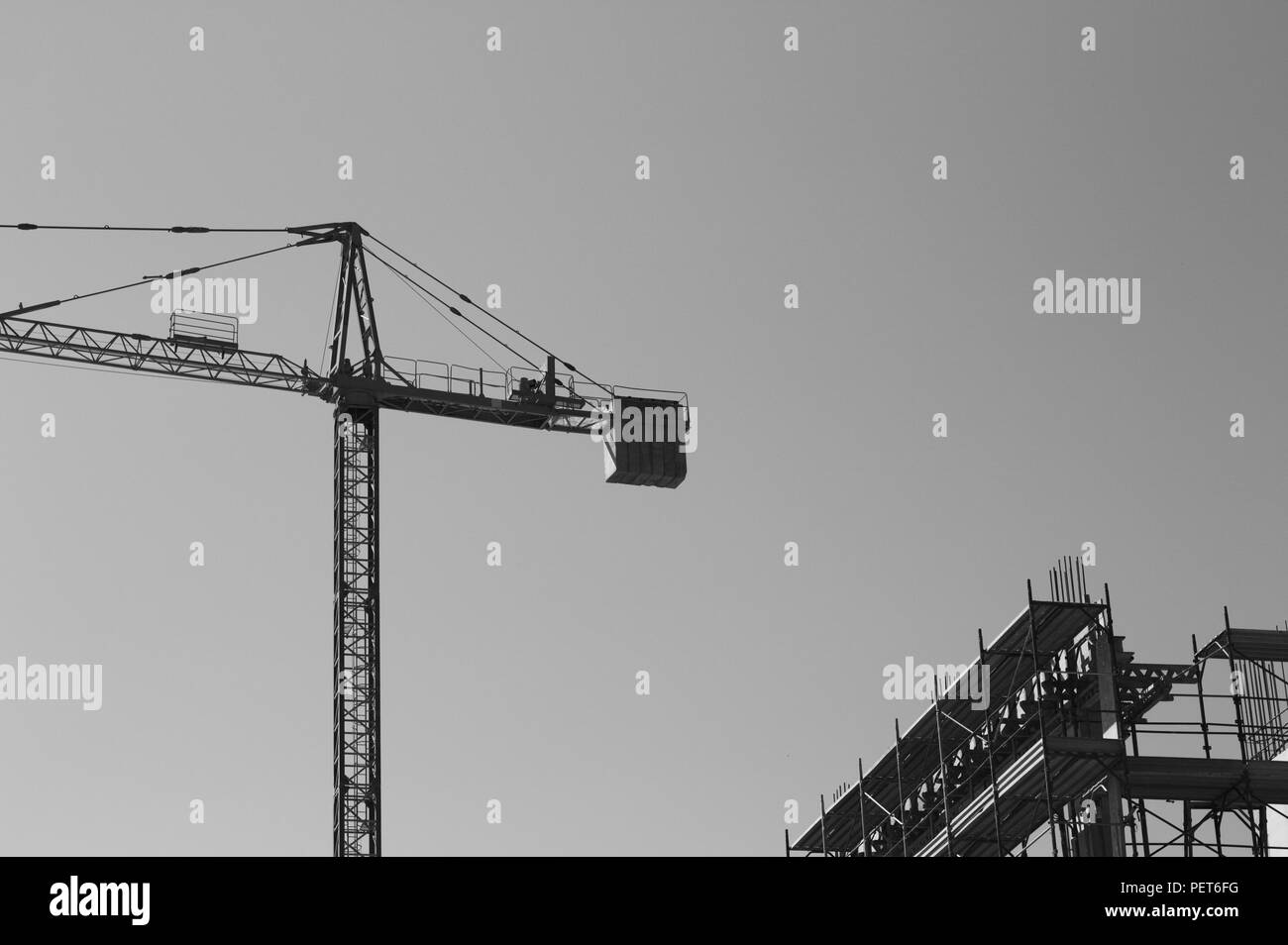 Tower crane - Davit in a construction site (Pesaro, Italy, Europe Stock ...