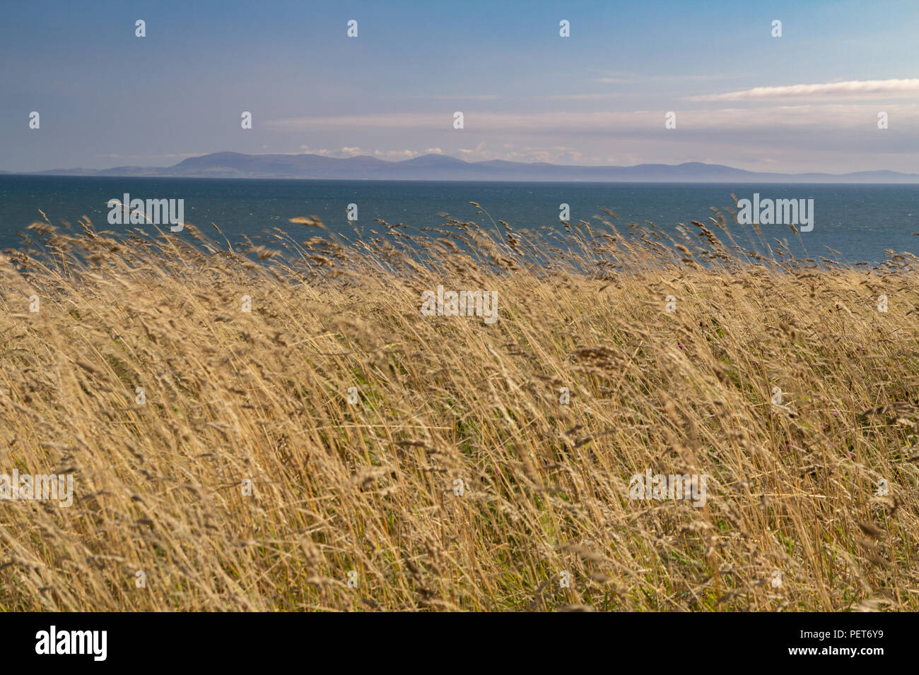 View from Scotland across the Irish Sea to the Isle of Man Stock Photo ...