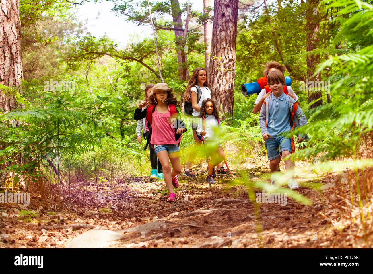 School kids nature trip hi-res stock photography and images - Alamy