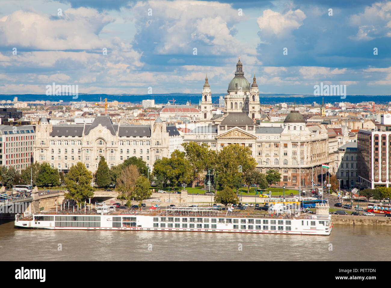 Budapest cityscape from river Danube Stock Photo - Alamy