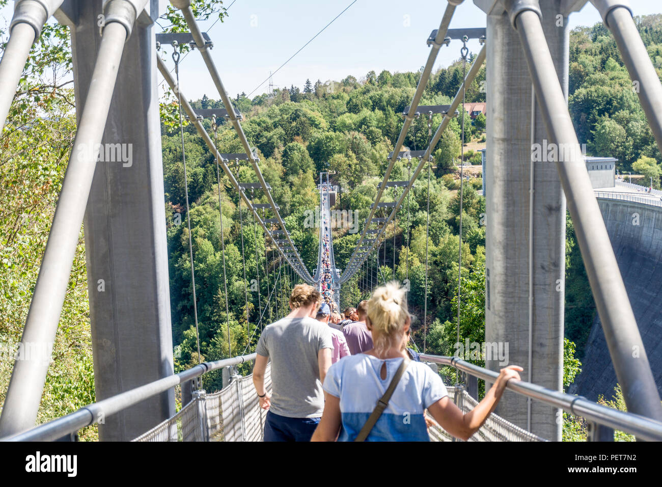 Oberharz, Saxony-Anhalt, Germany, August 12, 2018: View to the Titan ...