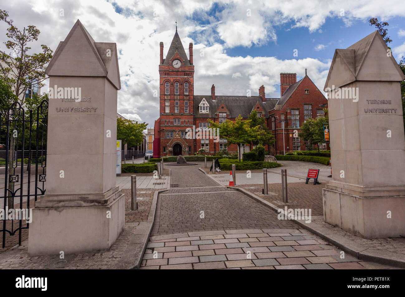 The entrance to Teesside University,Middlesbrough,England,UK Stock ...
