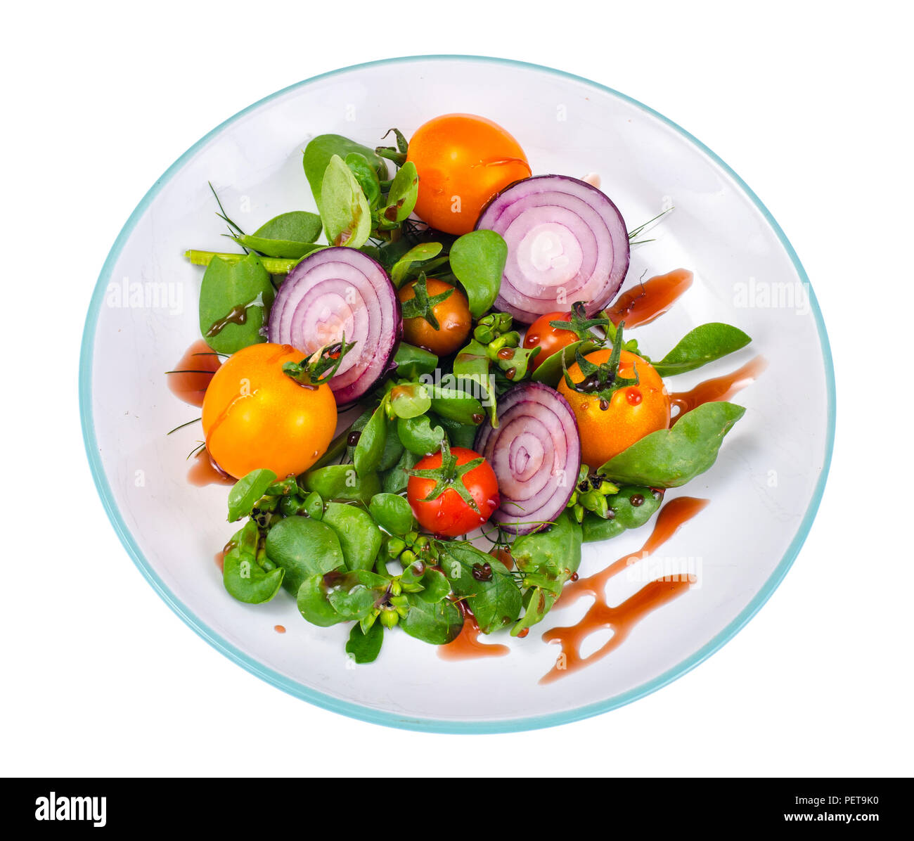 Dishes with Portulaca oleracea. Studio Photo Stock Photo - Alamy