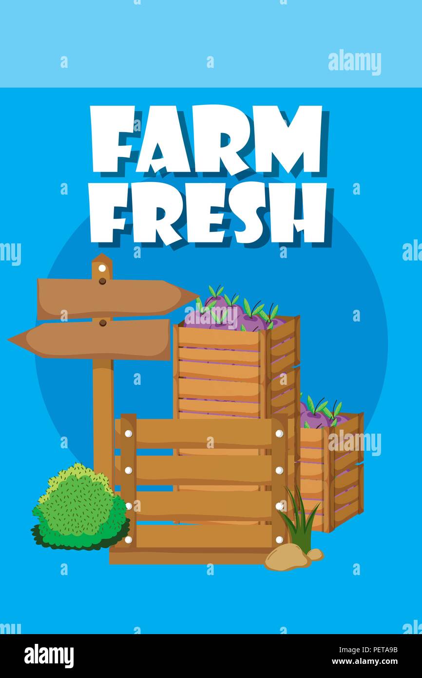 Farmer harvest boxes Stock Vector Images - Alamy