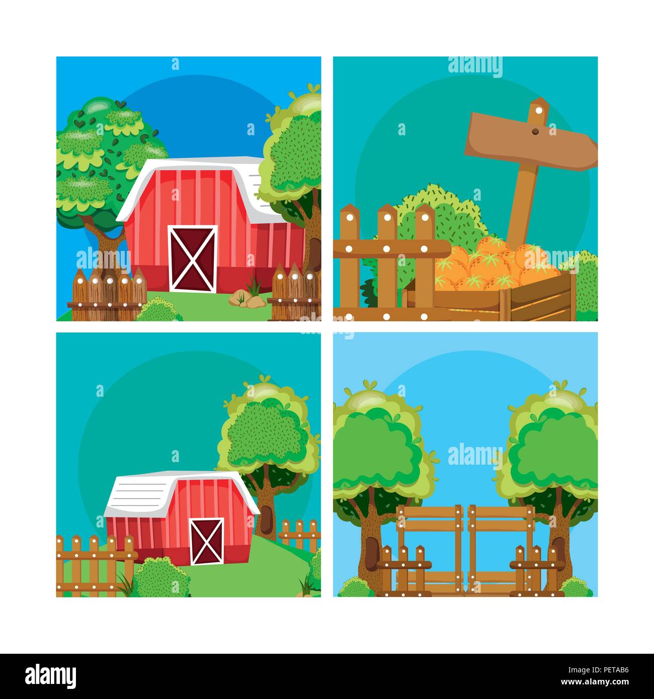 Set of farm fresh cartoons Stock Vector Image & Art - Alamy