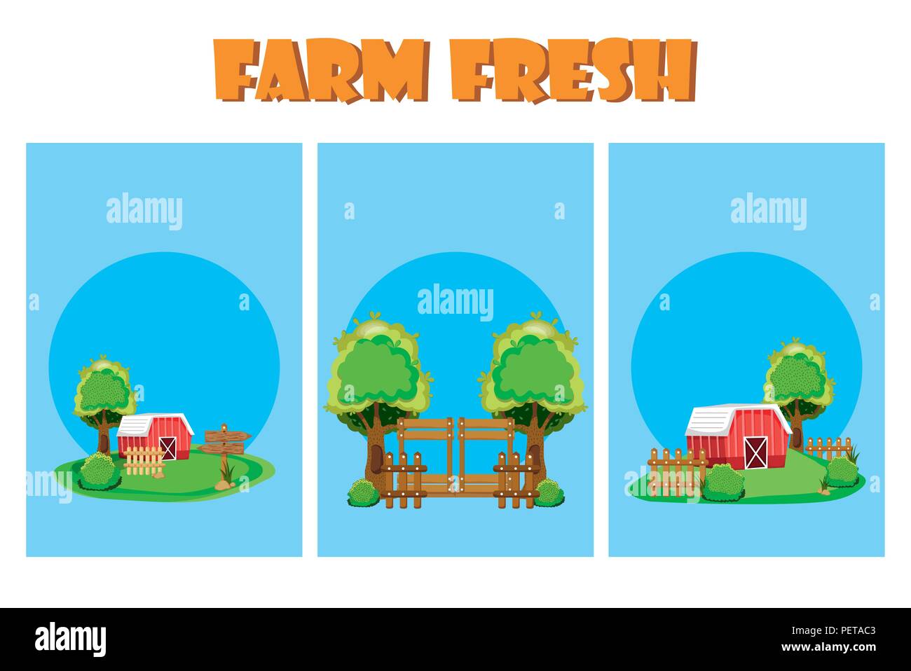 Set of farm fresh cartoons Stock Vector Image & Art - Alamy