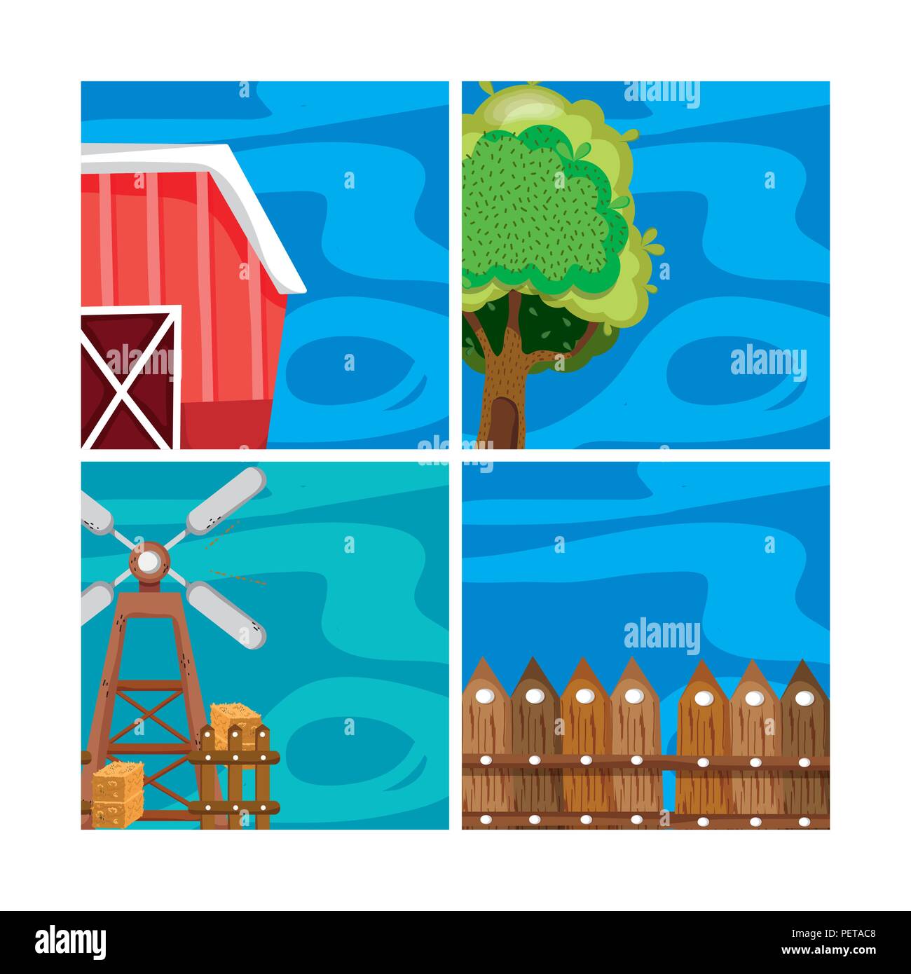 Set of farm fresh cartoons Stock Vector Image & Art - Alamy