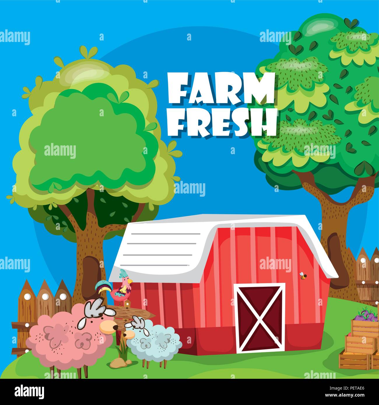 Farm fresh cartoons Stock Vector Image & Art - Alamy