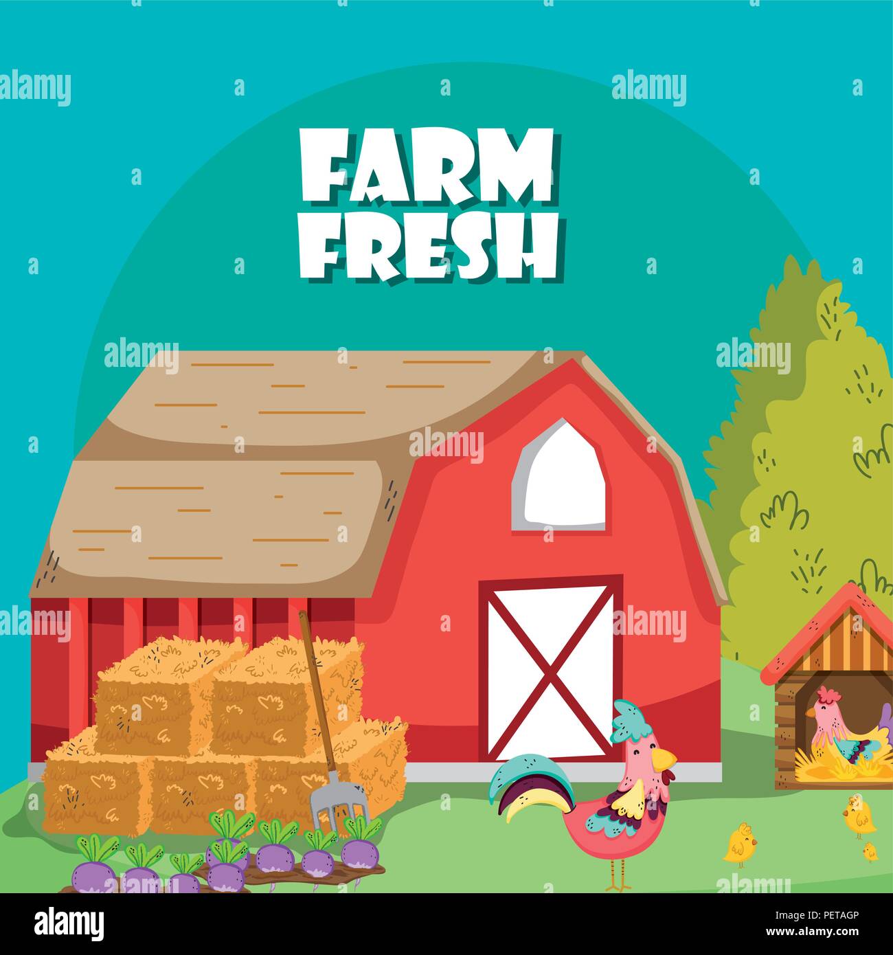 Farm fresh cartoons Stock Vector Image & Art - Alamy