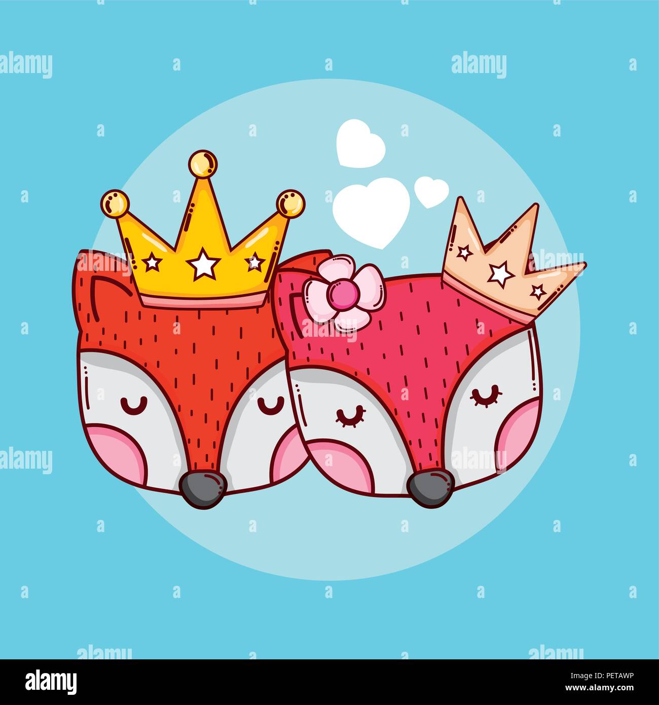 Cute king and crown animals cartoons Stock Vector Image & Art - Alamy