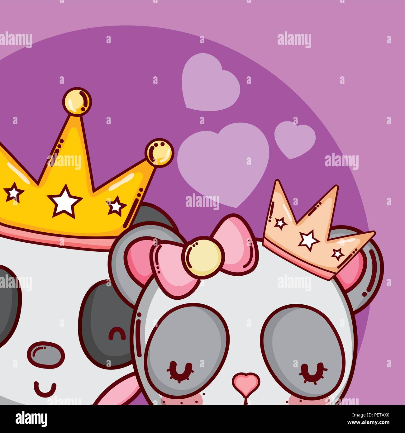 Cute king and queen animals cartoons Stock Vector Image & Art - Alamy