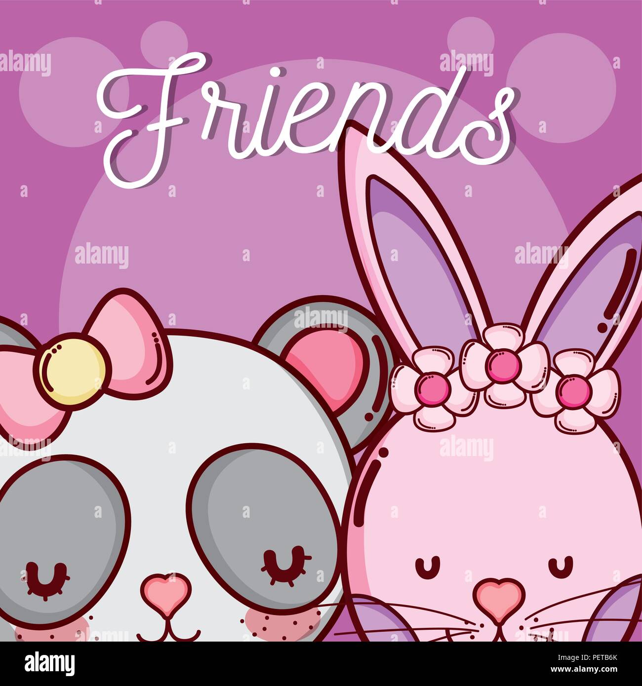 Cute animal friends Stock Vector Image & Art - Alamy