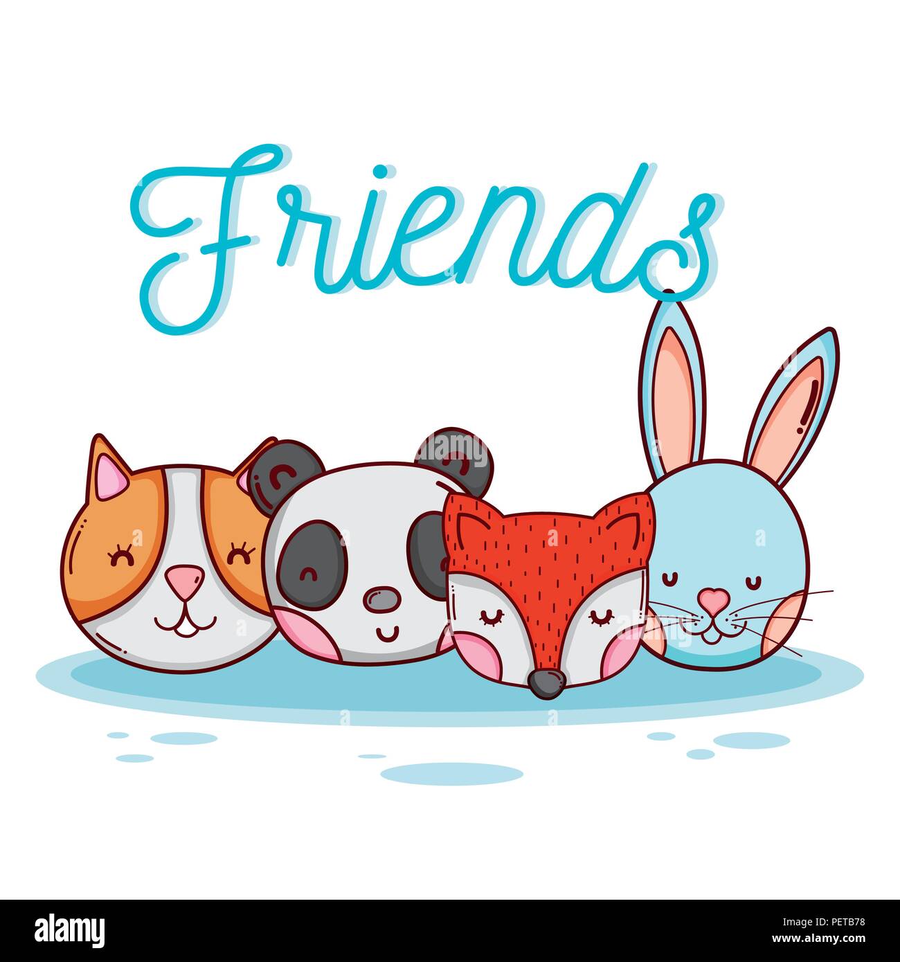 Cute animal friends cartoon Stock Vector Image & Art - Alamy