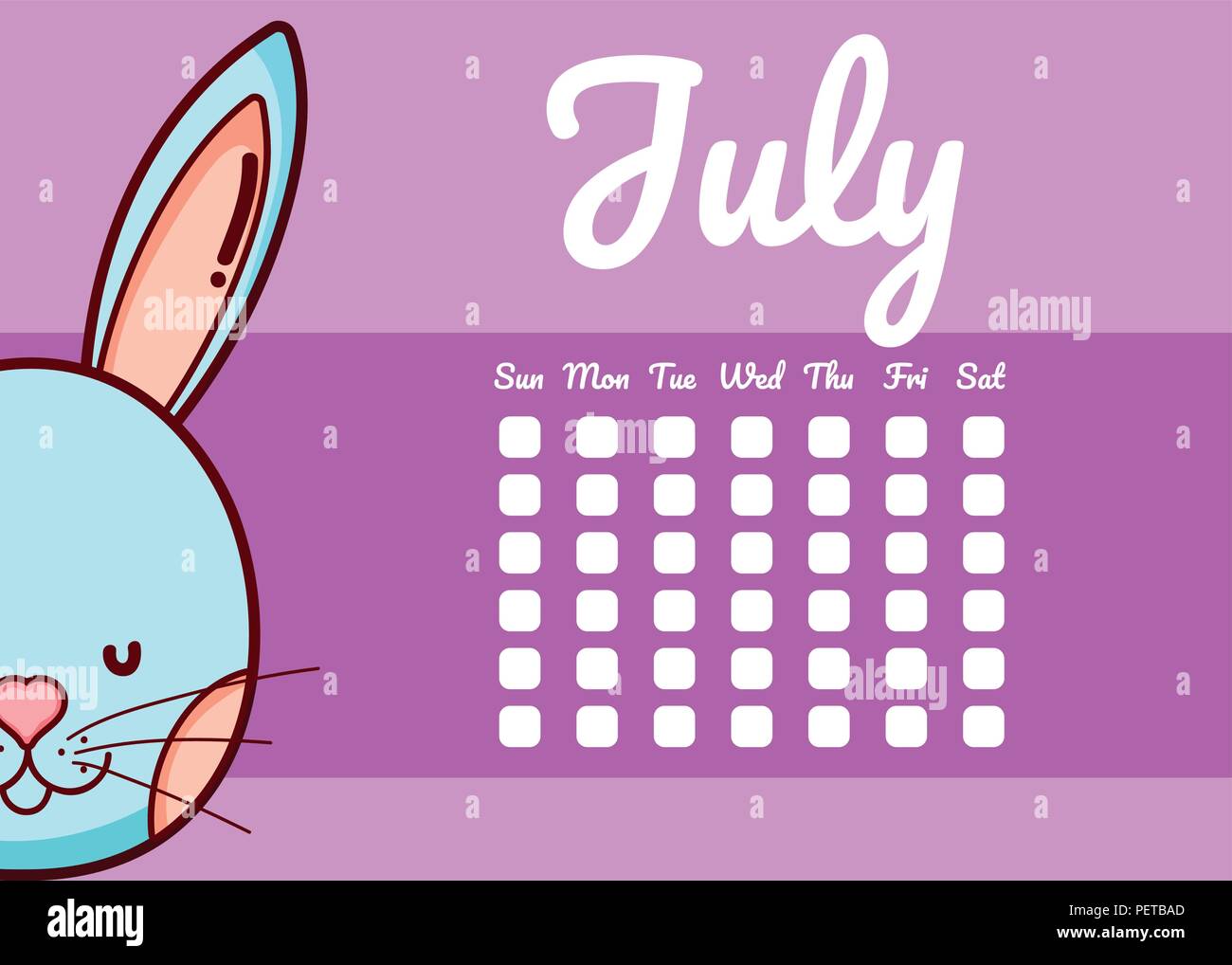 Cute calendar with animals Stock Vector Image & Art - Alamy