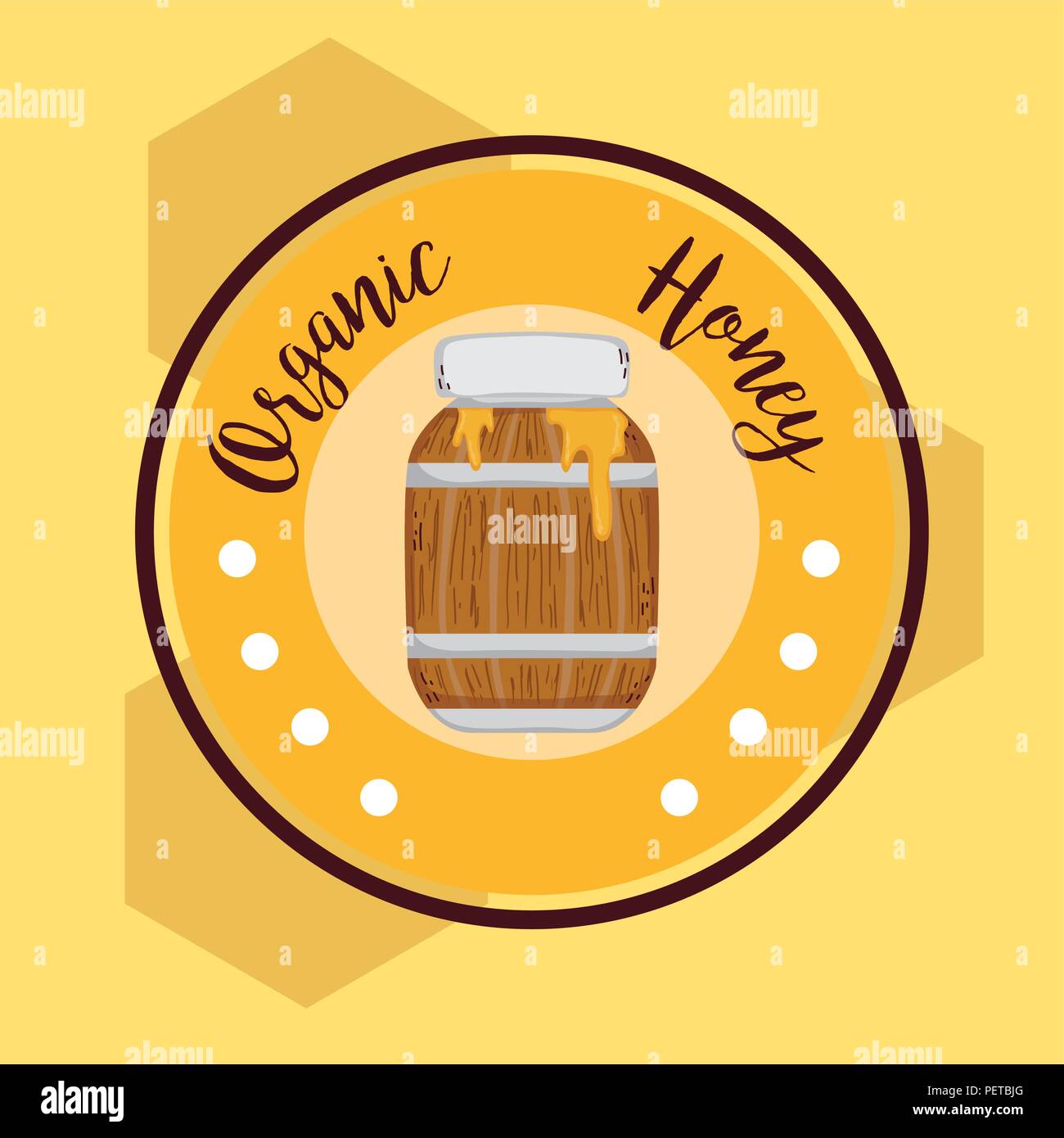 Pure natural honey label Stock Vector Images - Alamy