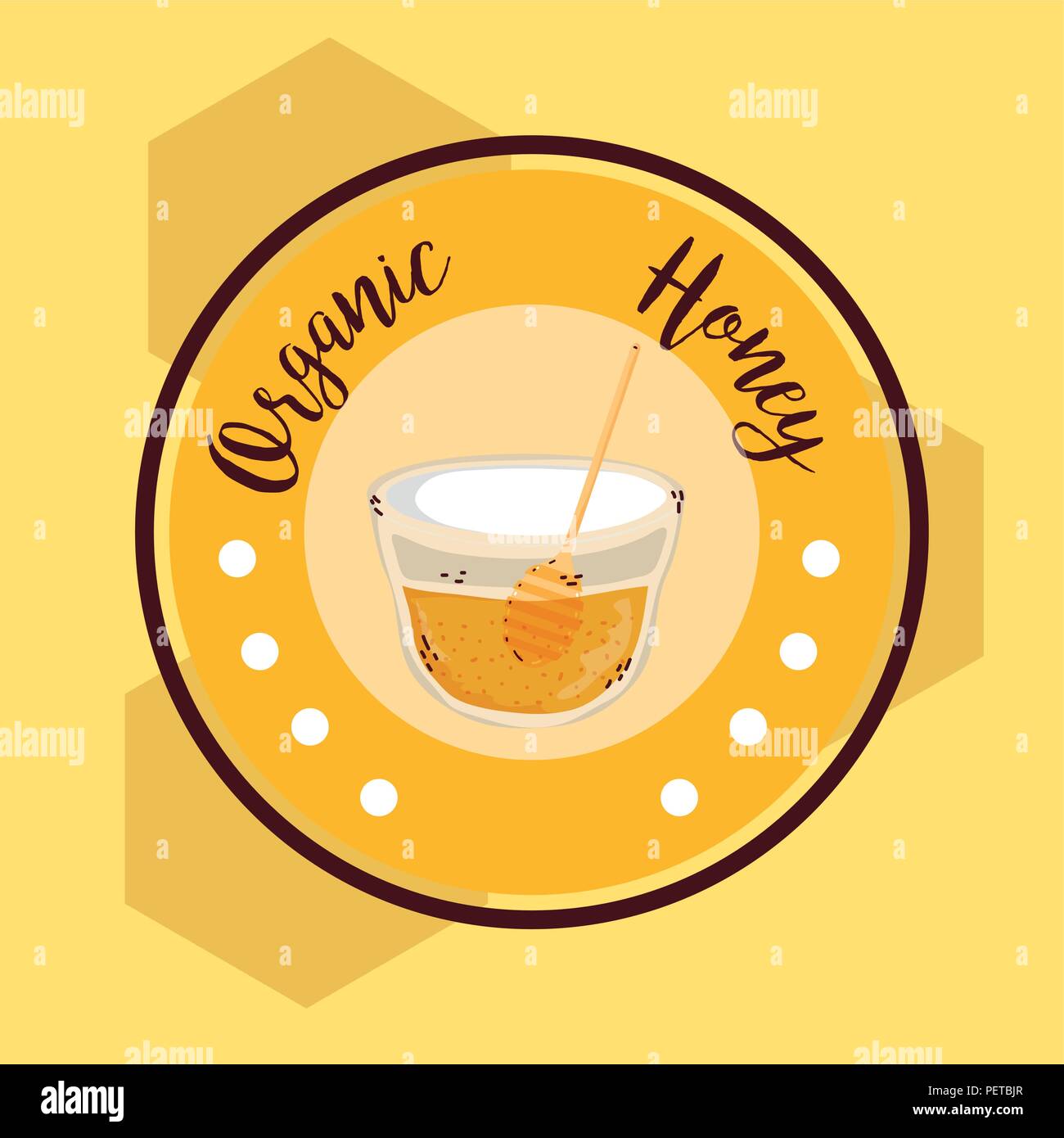 Organic honey round label Stock Vector Image & Art - Alamy