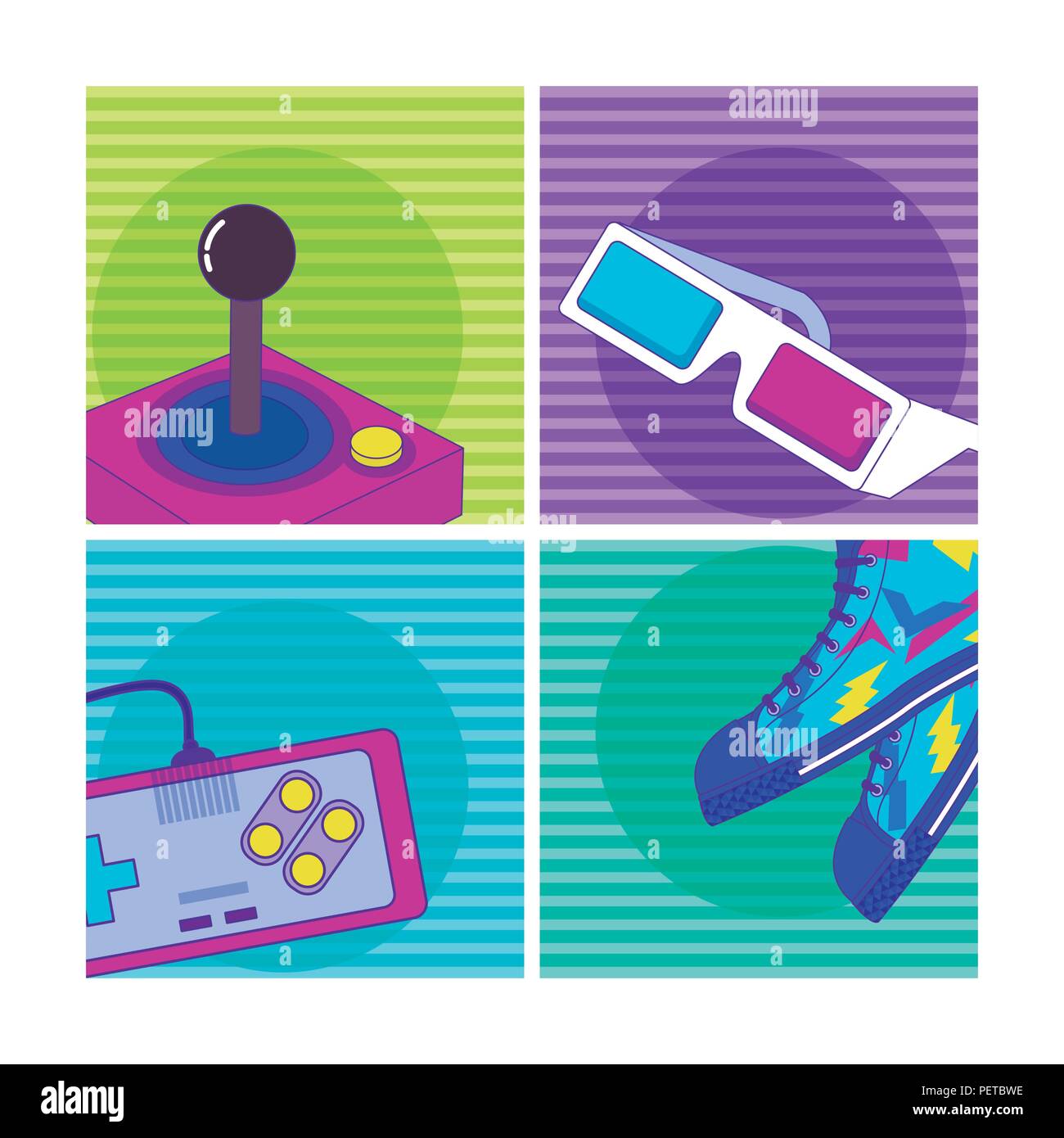 Set of 90s cartoons elements Stock Vector Image & Art - Alamy