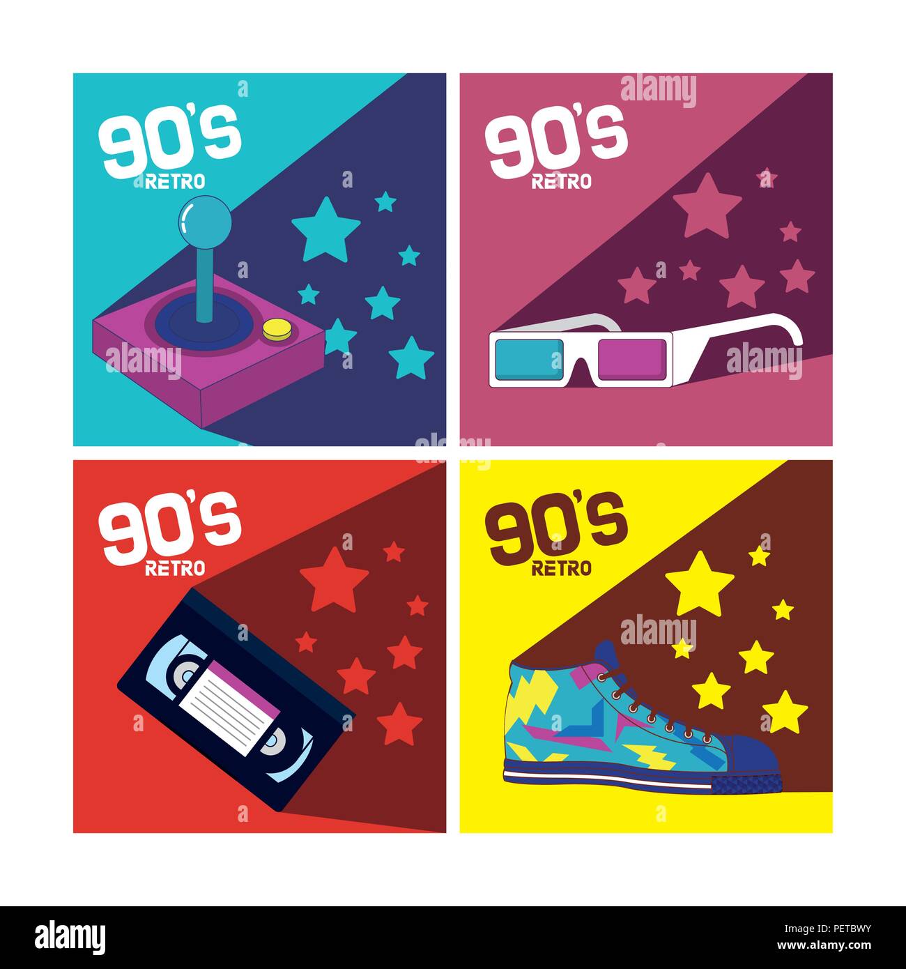 Set of 90s cartoons elements Stock Vector Image & Art - Alamy