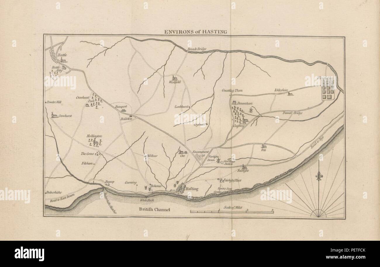 Battle of hastings map hi-res stock photography and images - Alamy