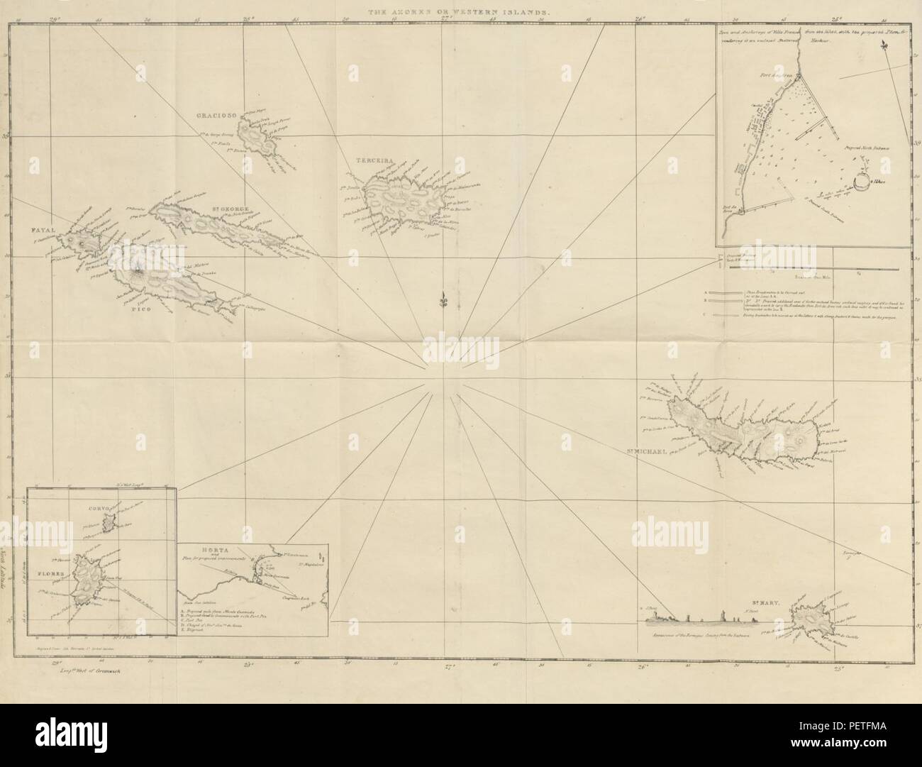 Map of azores islands hi-res stock photography and images - Alamy