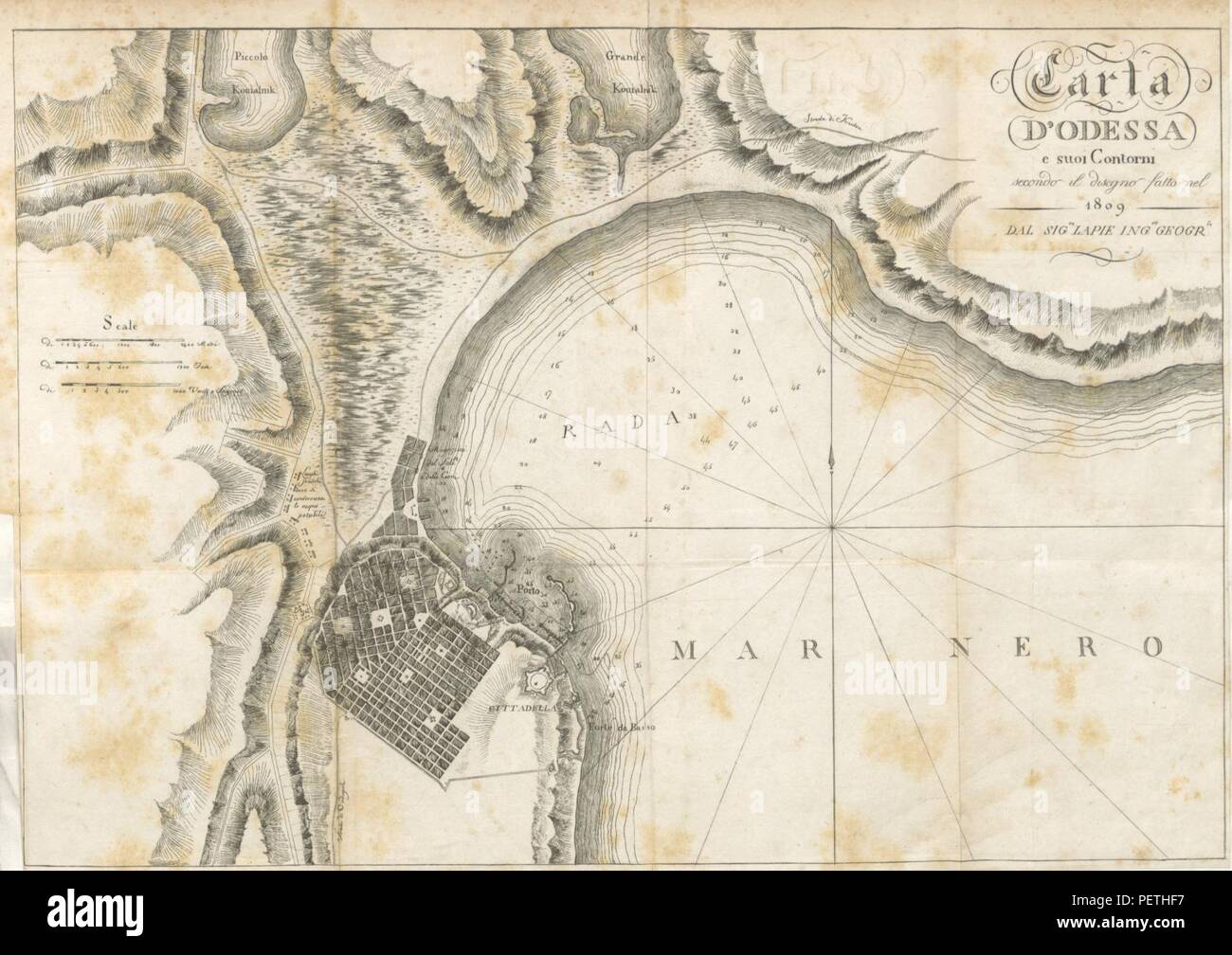 Vintage map of odessa hi-res stock photography and images - Alamy