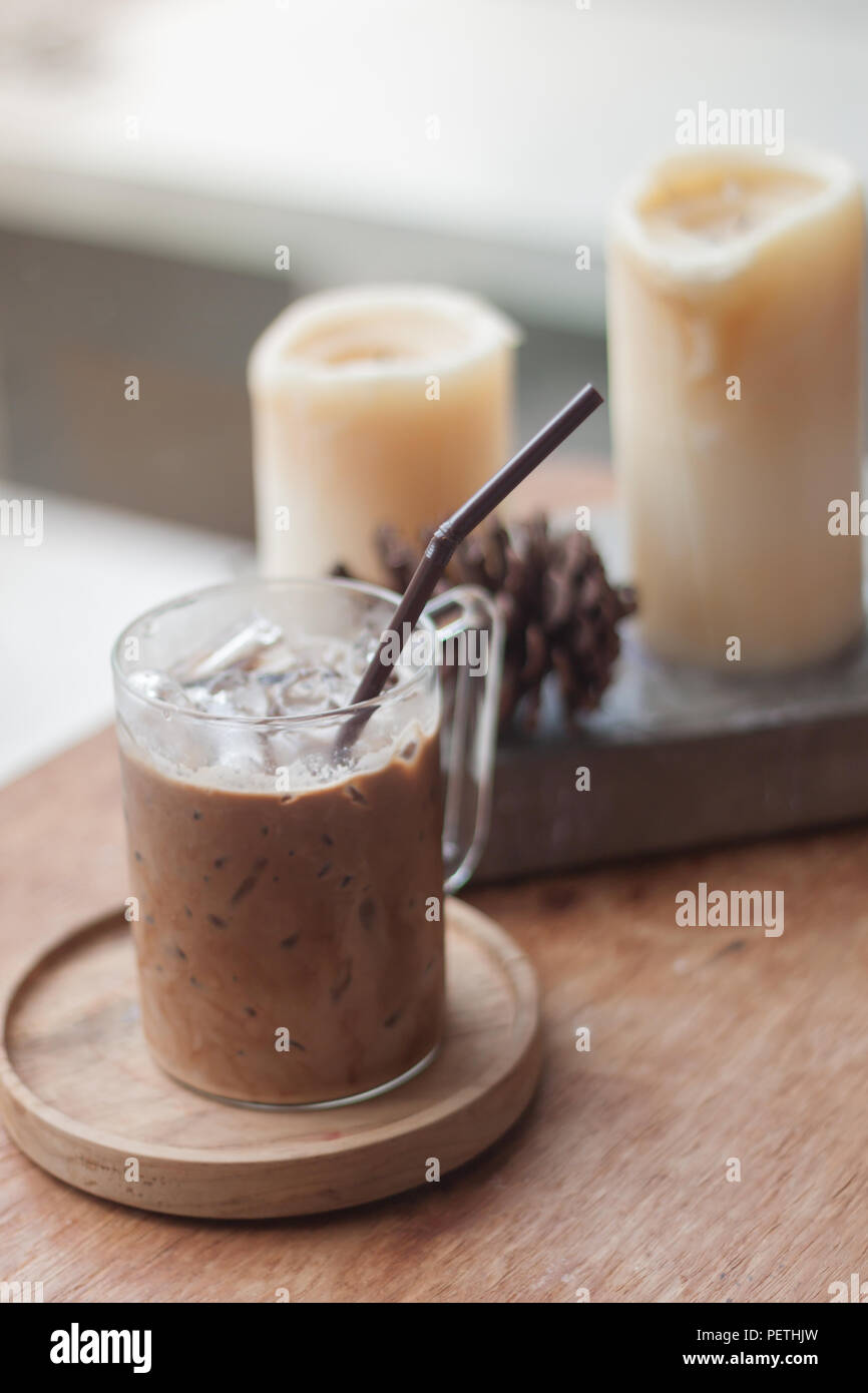 Iced coffee in coffee shop, stock photo Stock Photo - Alamy