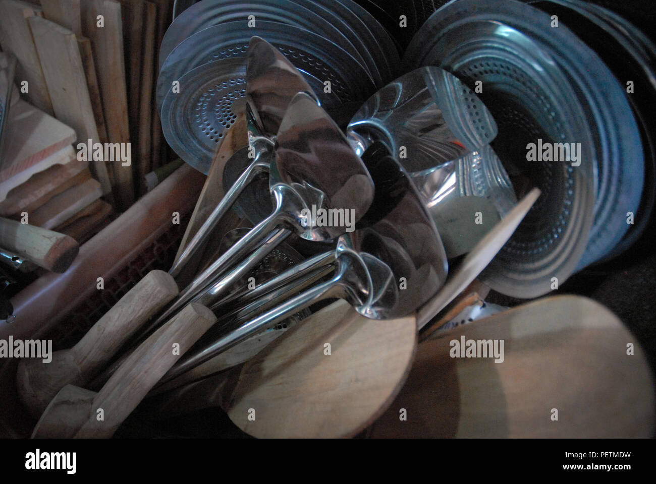 Kitchen utensils at Market in Prawirotaman District of Yogyakarta, Java ...