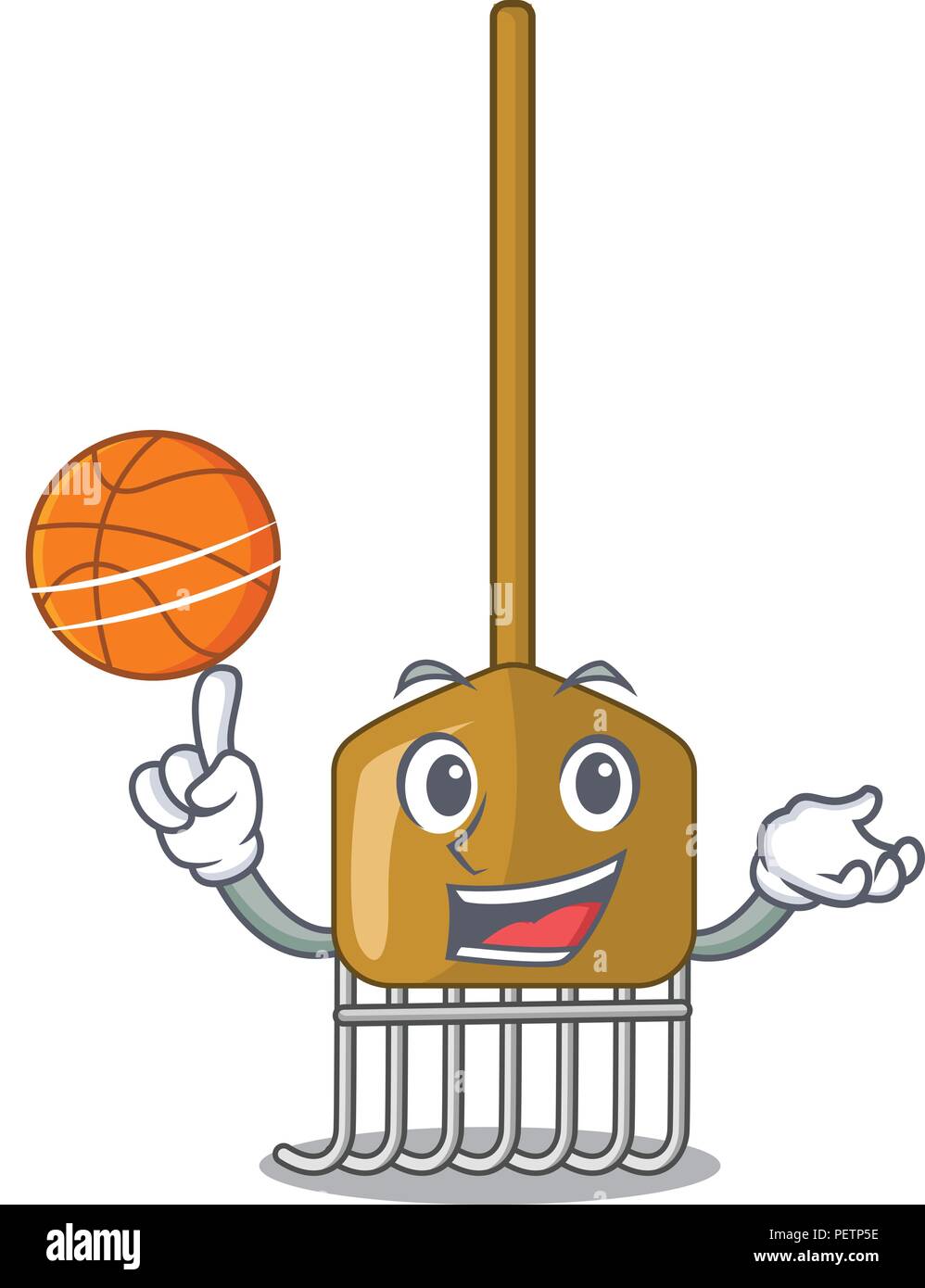 With basketball rake character cartoon style Stock Vector Image & Art ...
