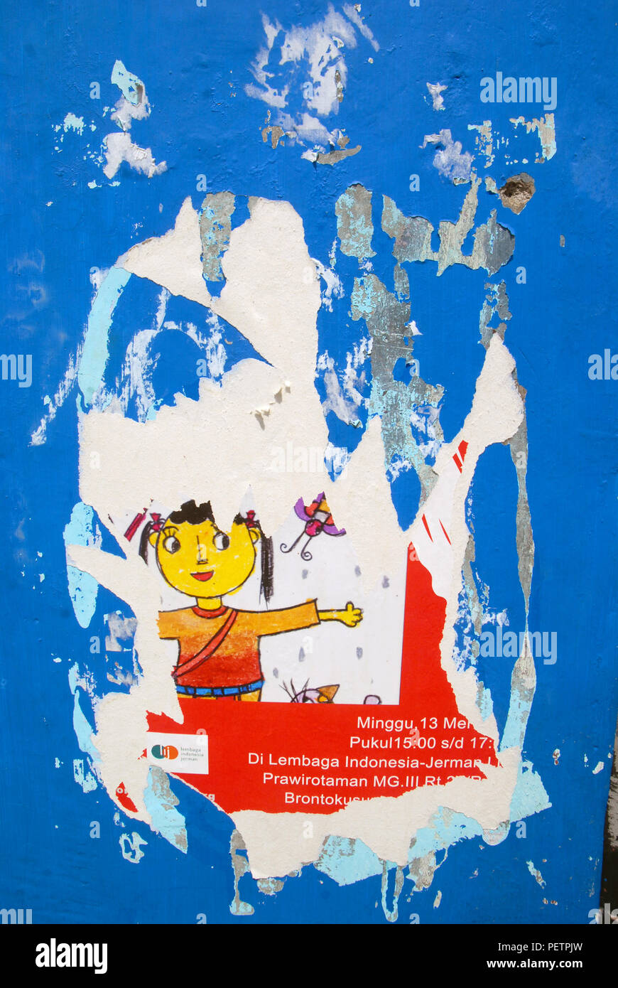 Ripped sign, Yogyakarta, Indonesia Stock Photo - Alamy