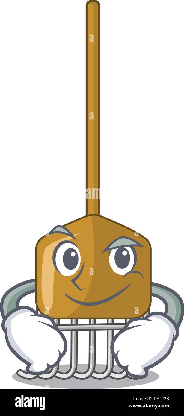 Smirking cartoon rake leaves with wooden stick Stock Vector Image & Art ...