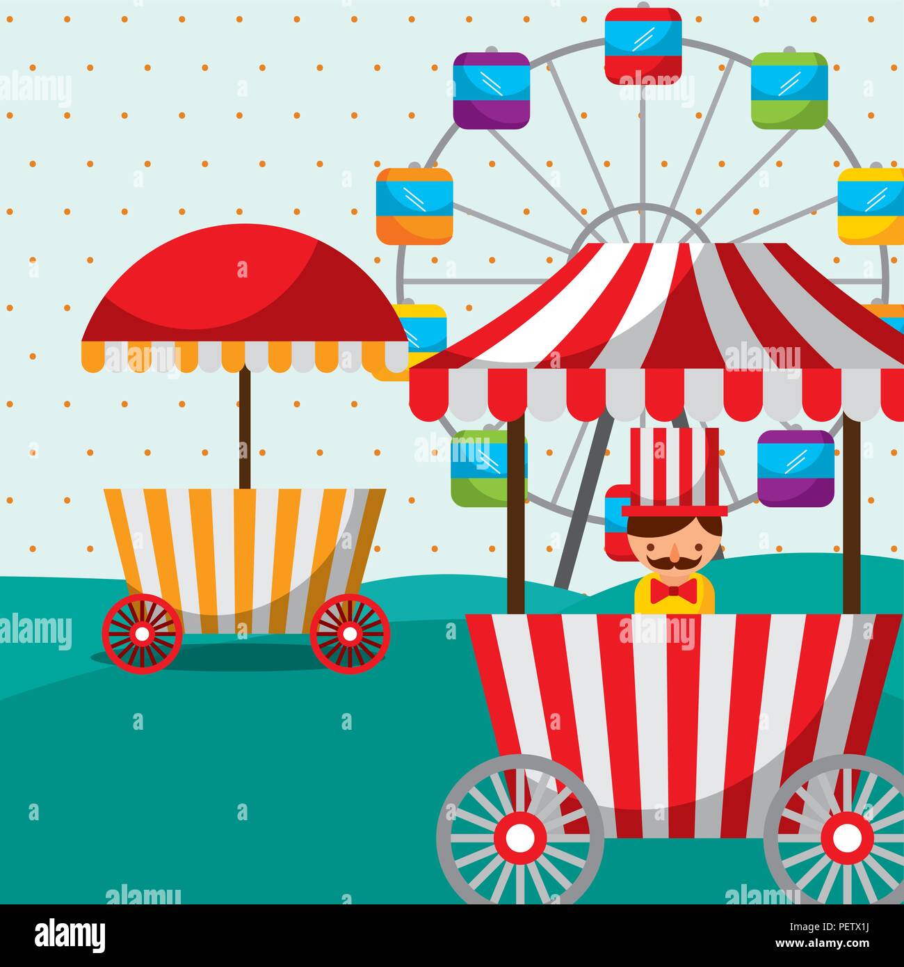 Fairground ride man Stock Vector Images - Alamy