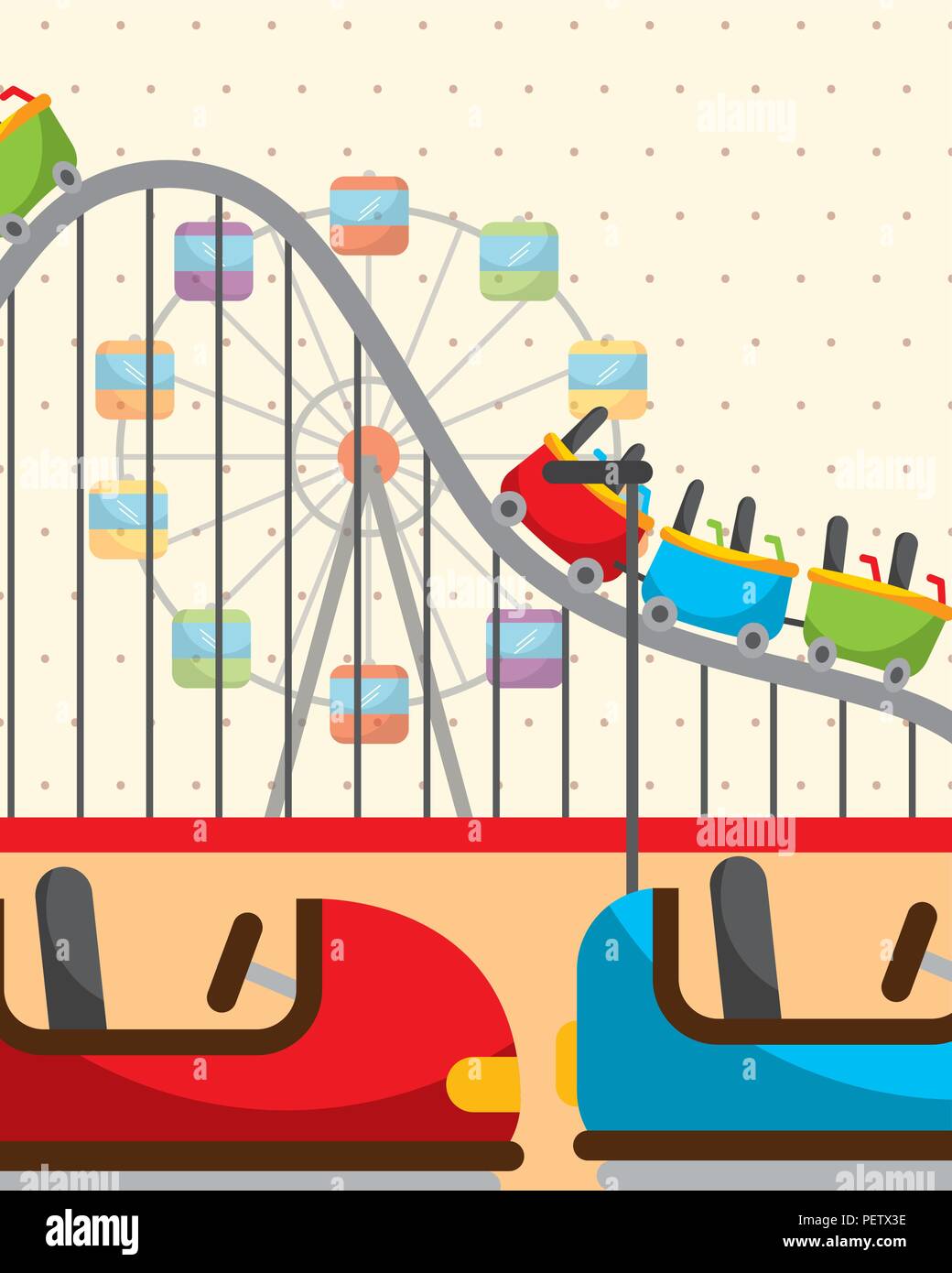 Roller coaster car Stock Vector Images - Alamy