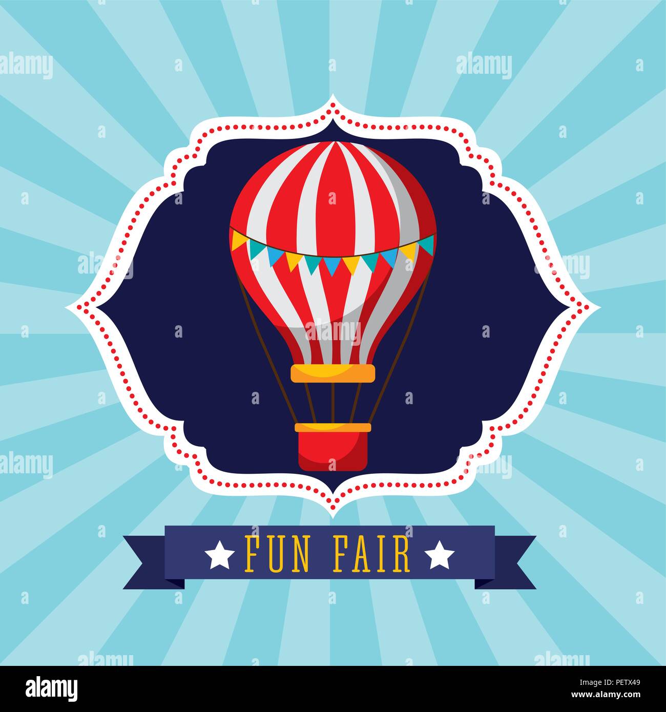 classic hot air balloon carnival fun fair festival Stock Vector Image ...