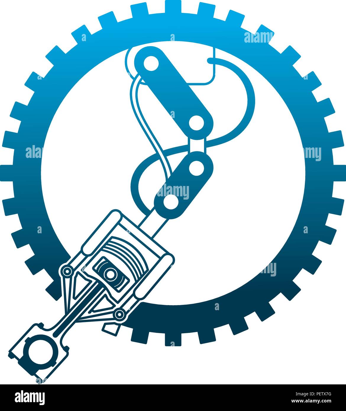 industry automotive robotic arm gear technical Stock Vector Image & Art ...